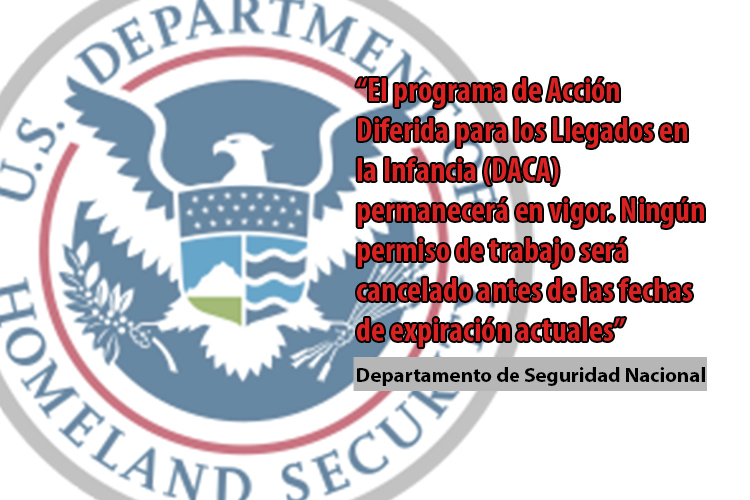 DACA se mantiene: Departamento de Seguridad Nacional – Conexión Migrante