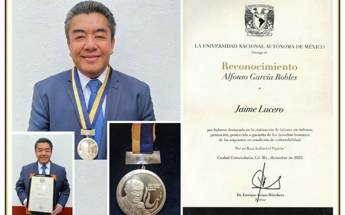 Jaime Lucero recibe el Reconocimiento Alfonso García Robles 2022