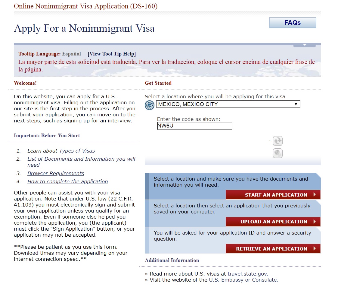 Te decimos cómo llenar el formulario DS-160 para sacar tu visa de ...