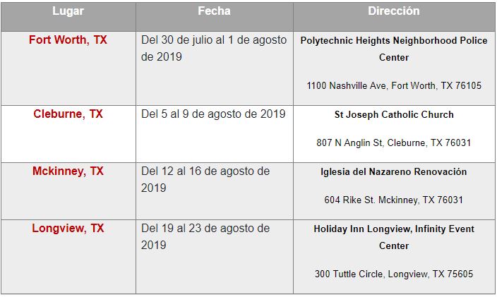 Consulado sobre ruedas en Dallas; fechas y horarios para agosto de 2019 ...